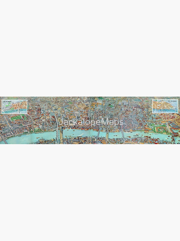 ""England: 1961-Present - Detailed Map of the City of London ..." Art ...