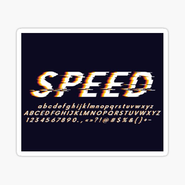 "Vector Alphabet letters and numbers stylized fonts, speed effect ...