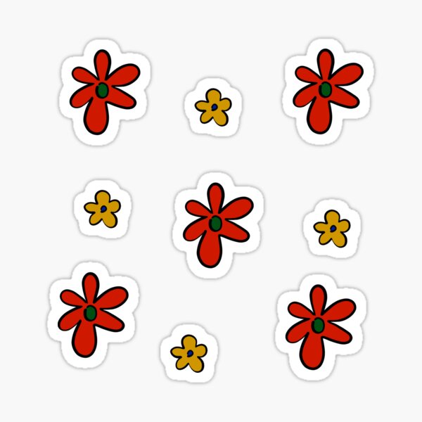 "Cute Flowers sticker pack" Sticker for Sale by MirkasDesign | Redbubble