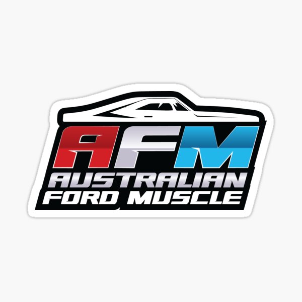 "AFM" Sticker for Sale by AusFordMuscle | Redbubble