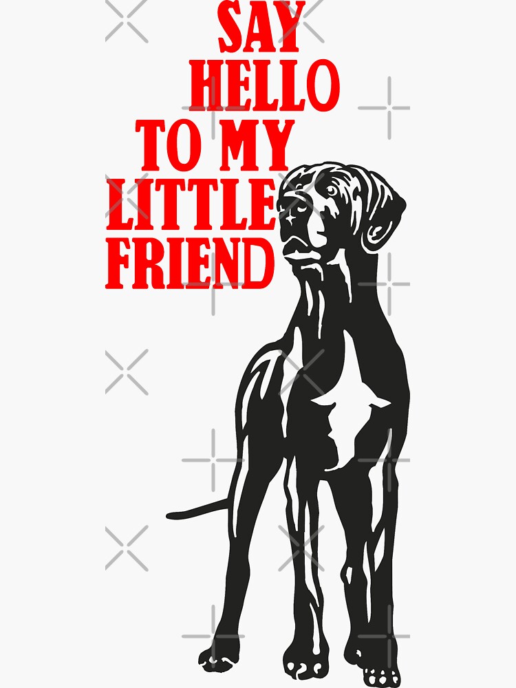 "Little big dog, say hello" Sticker by Doggenhaus | Redbubble