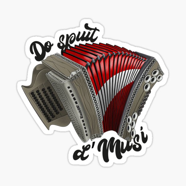 "ZiachON! | Do spuit d'Musi // red and white" Sticker for Sale by ...