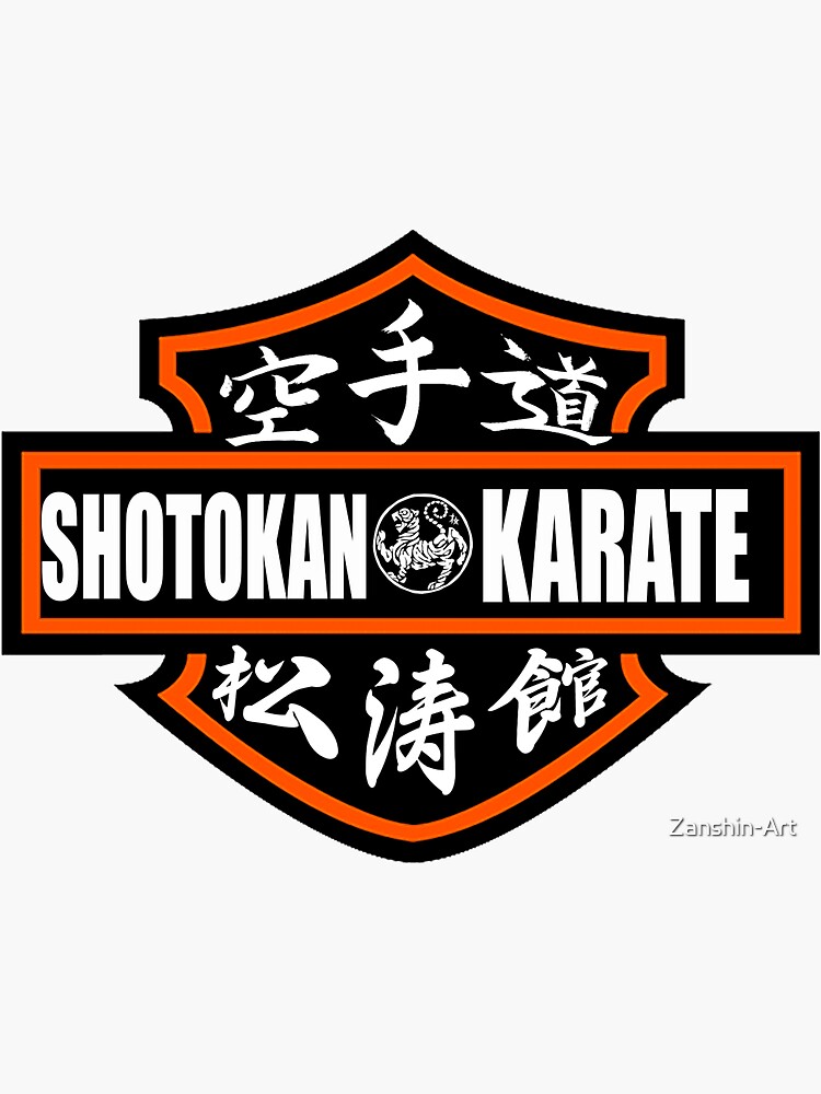 "Shotokan Karate Moto-Cruiser Style Emblem" Sticker for Sale by Zanshin ...