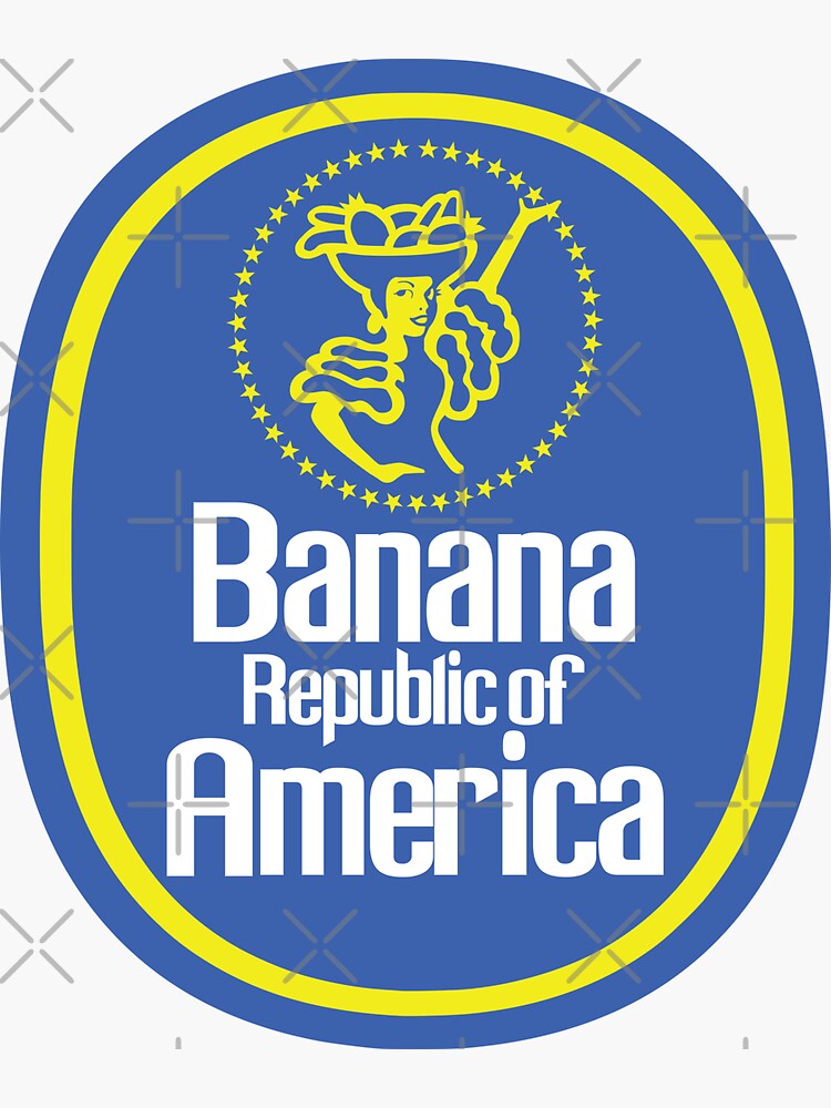 "Banana Republic of America " Sticker for Sale by Oryzen | Redbubble