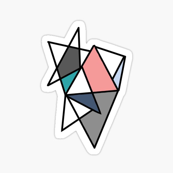 "Triangle design " Sticker by Rikuartwork | Redbubble
