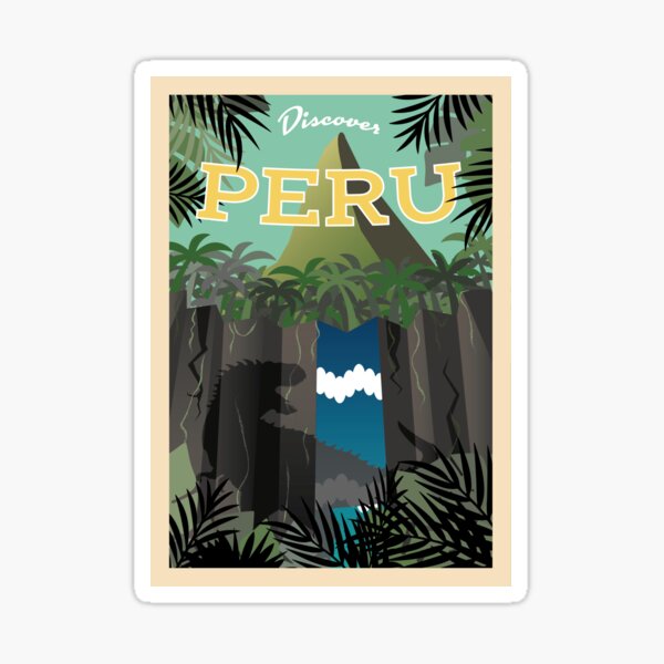 "Peru - Vintage Travel Poster" Sticker for Sale by ToddRDesign | Redbubble