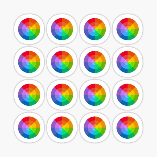 "Color wheel pattern" Sticker by TalBright | Redbubble