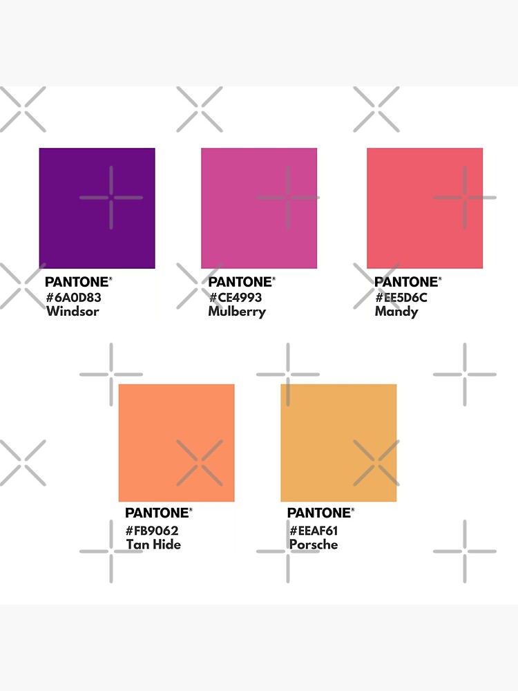 "Sunset palette pantone color swatch" Art Print by softlycarol | Redbubble