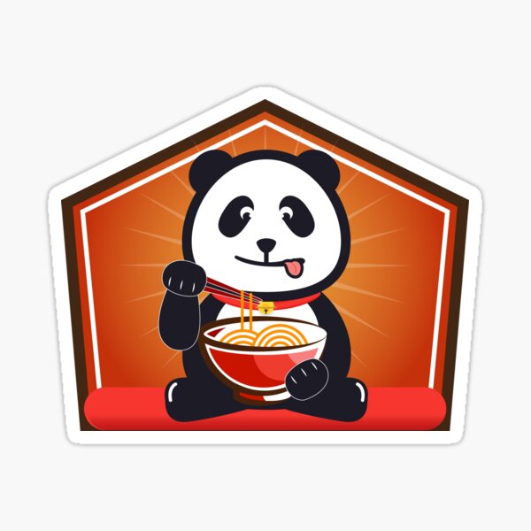 "Fortune Panda - Funny Cute Panda Bear Chinese Food" Sticker for Sale ...