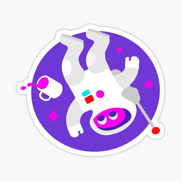 Pegatina «Astronauta sin conexión con café móvil YouTube desconectado ...