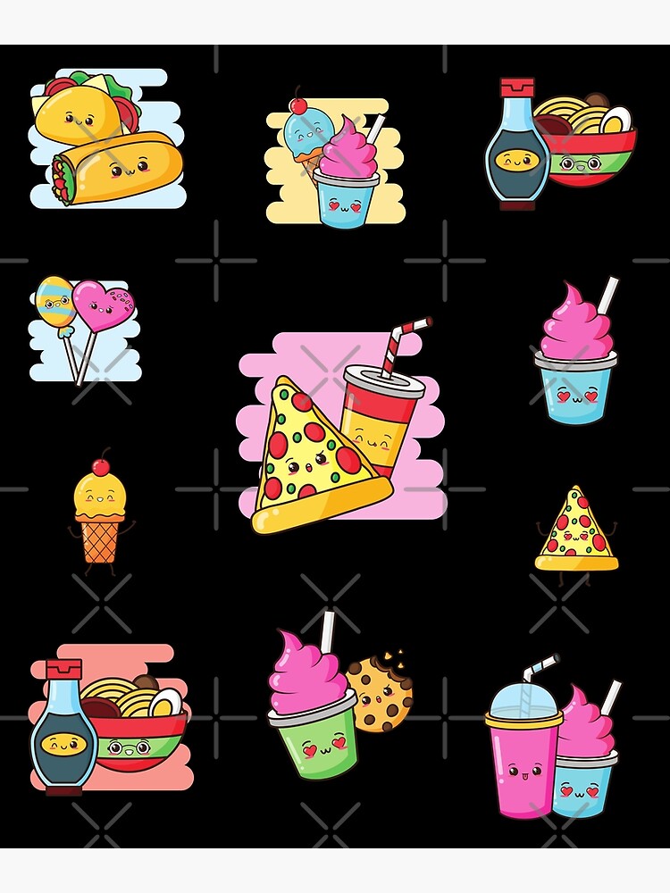 "Fast Food Animal Funny Cute Sticker Pack " Poster for Sale by Tatt ...