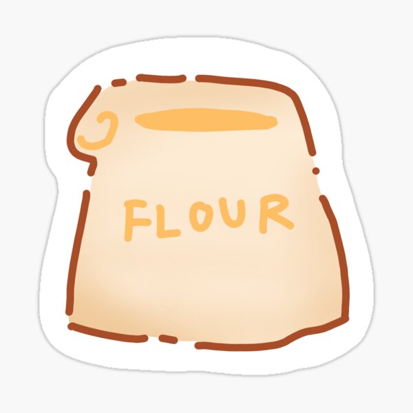 "cute flour bag drawing" Sticker for Sale by alicjasdesigns | Redbubble
