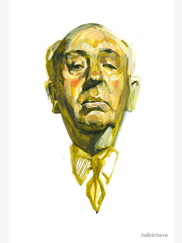 "Sir Alfred Joseph Hitchcock" Sticker for Sale by kalinicheva | Redbubble
