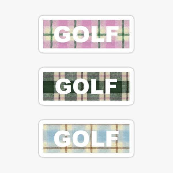 "GOLF PLAID STICKER PACK" Sticker for Sale by odinsxn | Redbubble