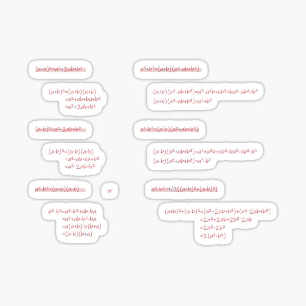 " Polynomial formulas-pack of stickers" Sticker for Sale by CSouissi ...