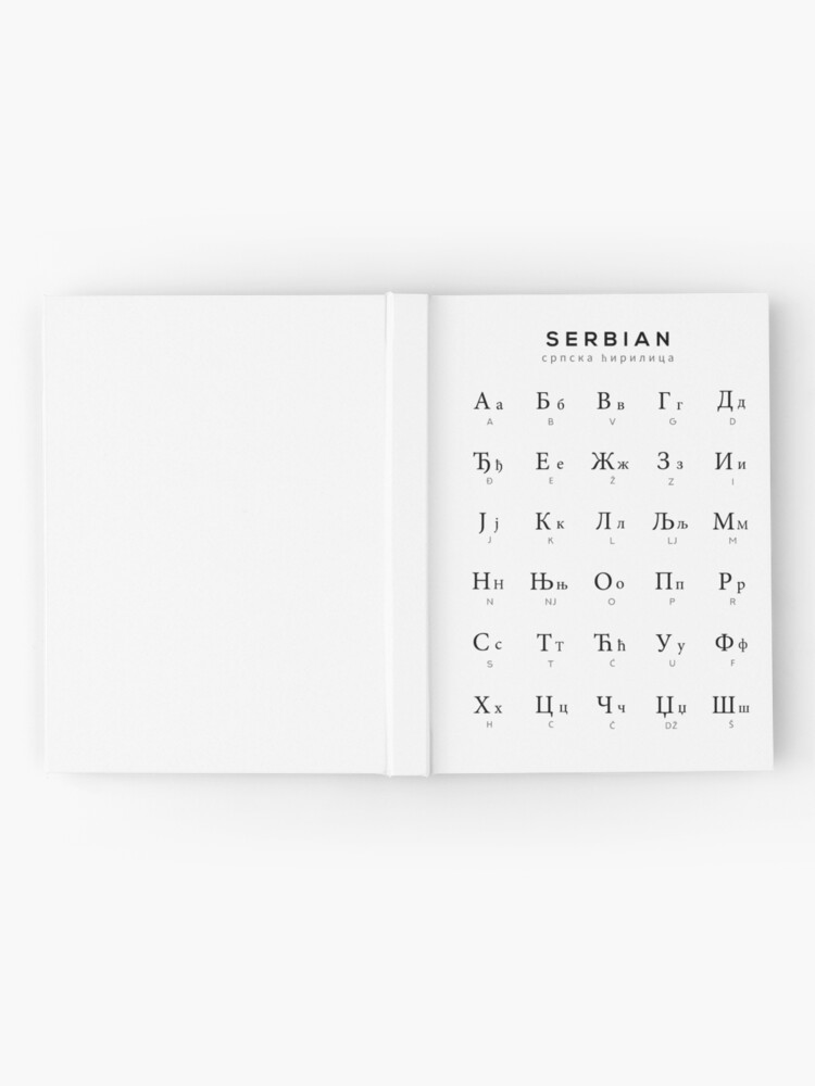 "Serbian Alphabet Chart, Serbian Cyrillic Language Chart, White ...