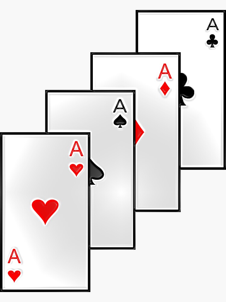 "4 aces" Sticker for Sale by marecare532 | Redbubble