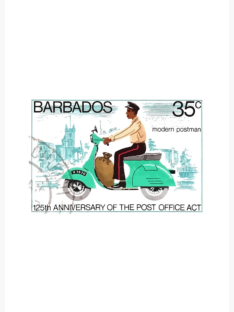 "1976 BARBADOS Modern Postman Postage Stamp" Poster for Sale by ...