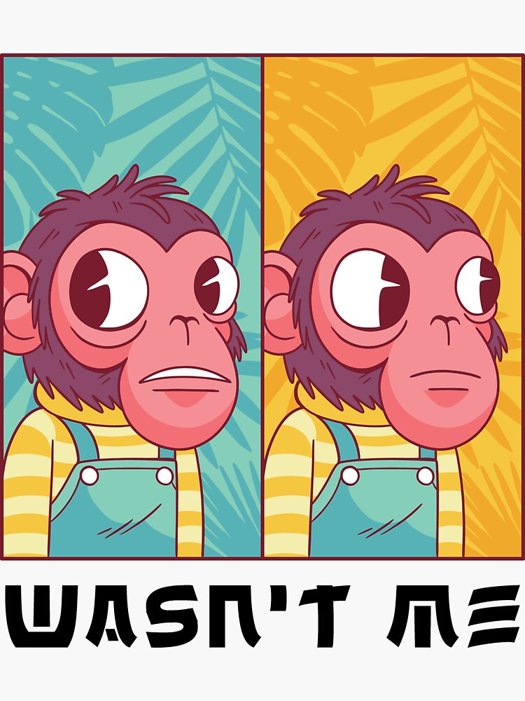 Pegatina «No fui yo. Ilustración de dibujos animados del meme títere ...