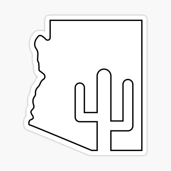 "Arizona State Outline" Sticker for Sale by dvdnds | Redbubble