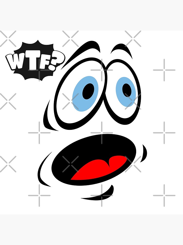 Póster « Dibujos animados cómicos de arte pop Cara sorprendida y ...