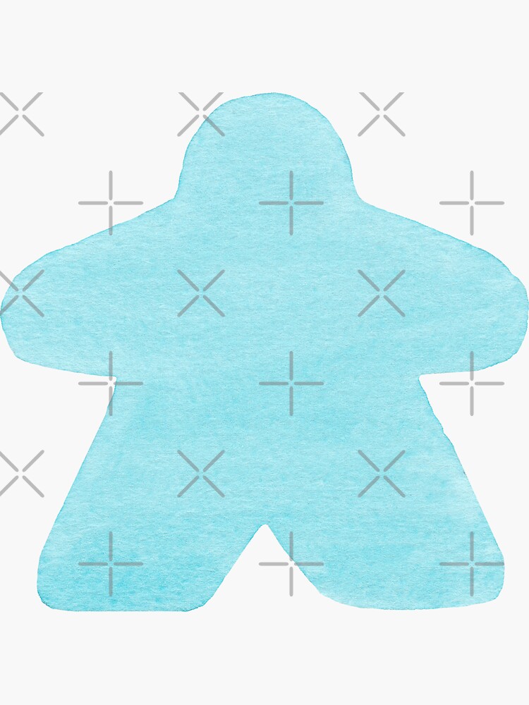"Baby Blue Player watercolour board game meeple" Sticker for Sale by ...