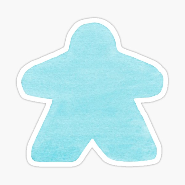 "Baby Blue Player watercolour board game meeple" Sticker for Sale by ...