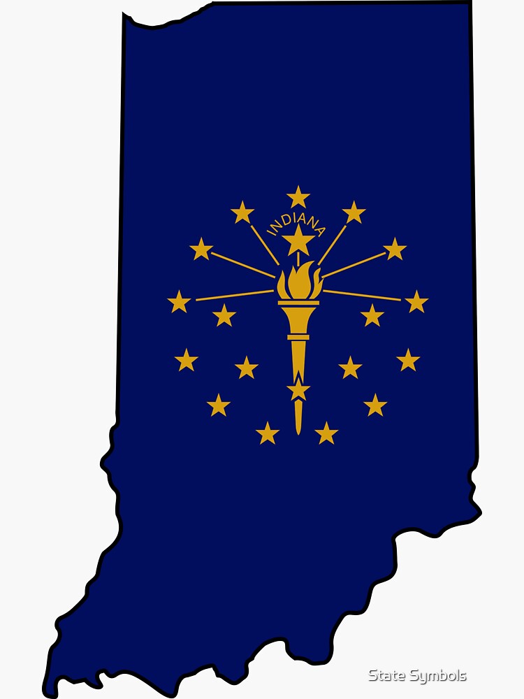 "Indiana State Flag" Sticker for Sale by StateSymbols | Redbubble