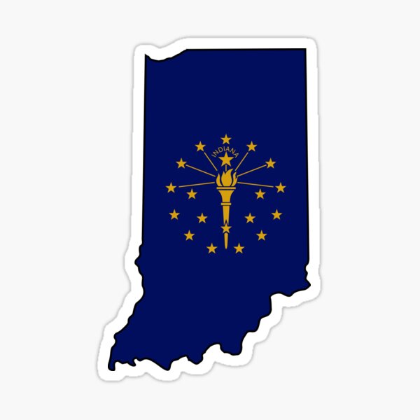 "Indiana State Flag" Sticker for Sale by StateSymbols | Redbubble