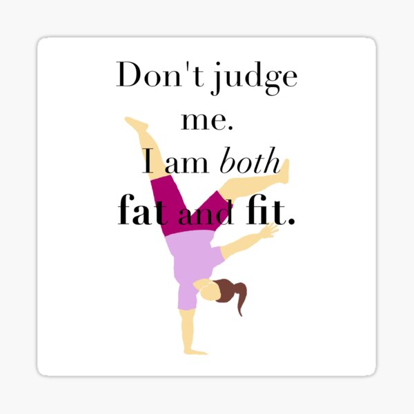 "Fat and fit logo " Sticker by mamarebelle | Redbubble