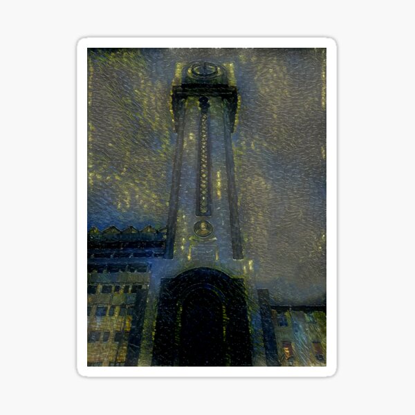 "Homs New Clock Tower - Starryriver" Sticker for Sale by Homsalgia ...