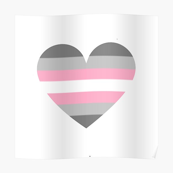 Póster «Corazón de la bandera del orgullo - Orgullo de Demigirl - Fondo ...