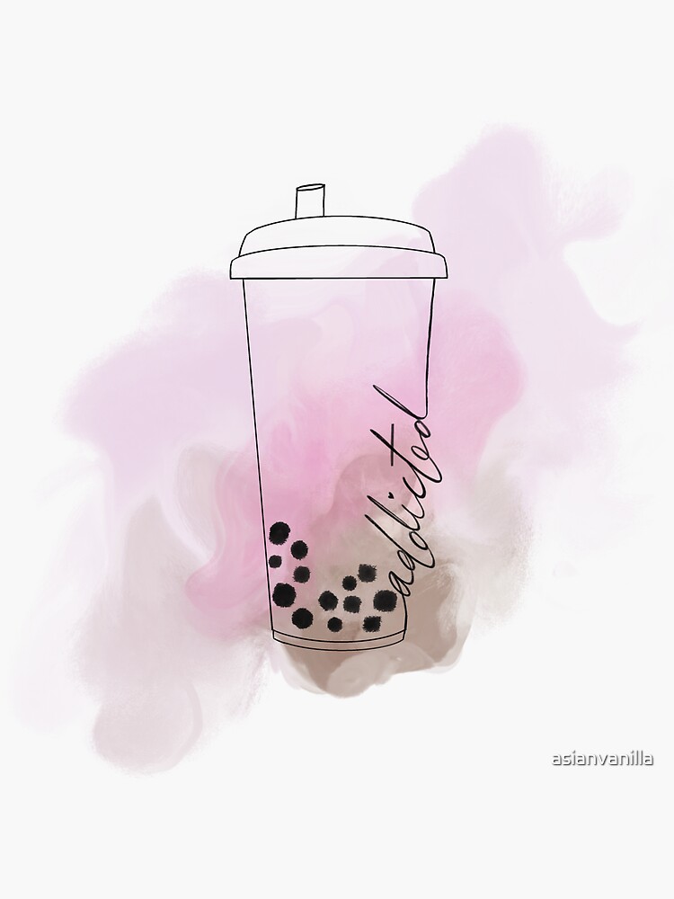 "Bubble Tea Addiction" Sticker for Sale by asianvanilla | Redbubble