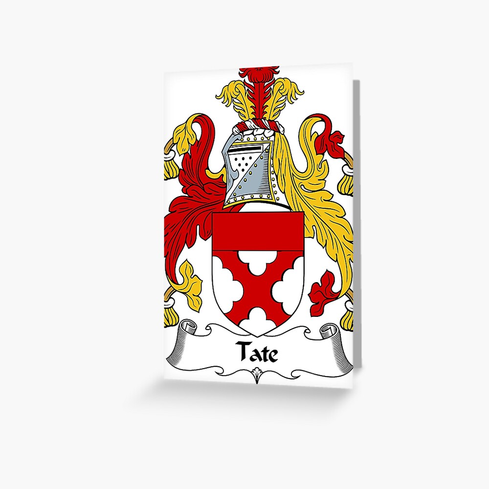 "Tate Coat of Arms / Tate Family Crest" Greeting Card by ...
