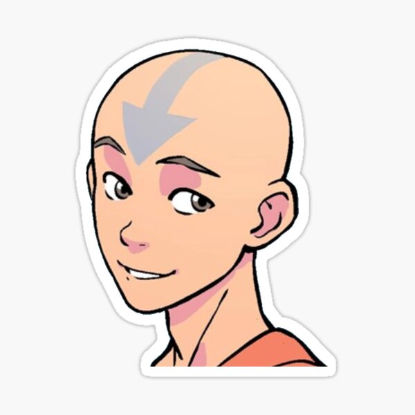 "Smiling Aang Imbalance" Sticker for Sale by hppjofangirl | Redbubble