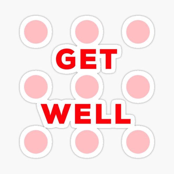 " Beaded get well" Sticker for Sale by Classyelement | Redbubble