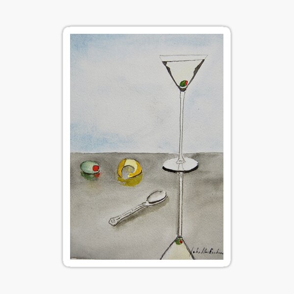 "Olive or Twist, Gin or Vodka, Shaken or Stirred" Sticker for Sale by ...