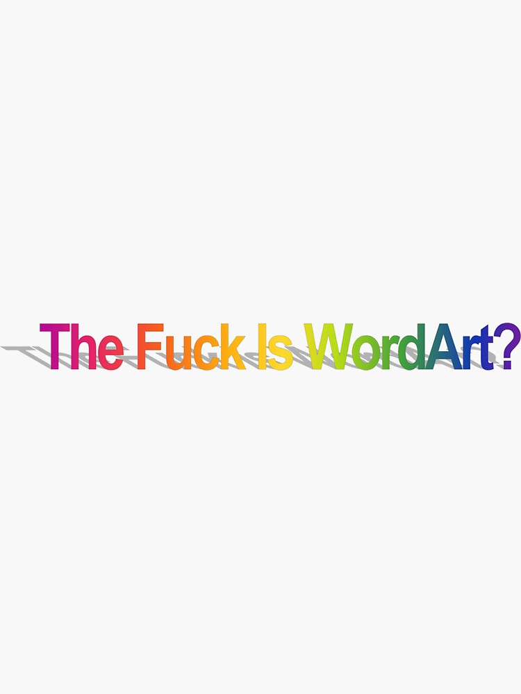 "The Frick Is Word Art" Sticker for Sale by DataDumb | Redbubble