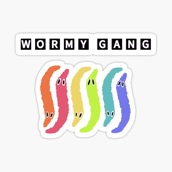 "wormy gang" Sticker for Sale by ulogsohos | Redbubble