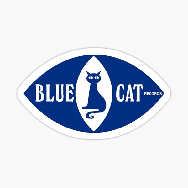 "BLUE CAT RECORDS STICKER AND VINYL SHIRT " Sticker for Sale by ...