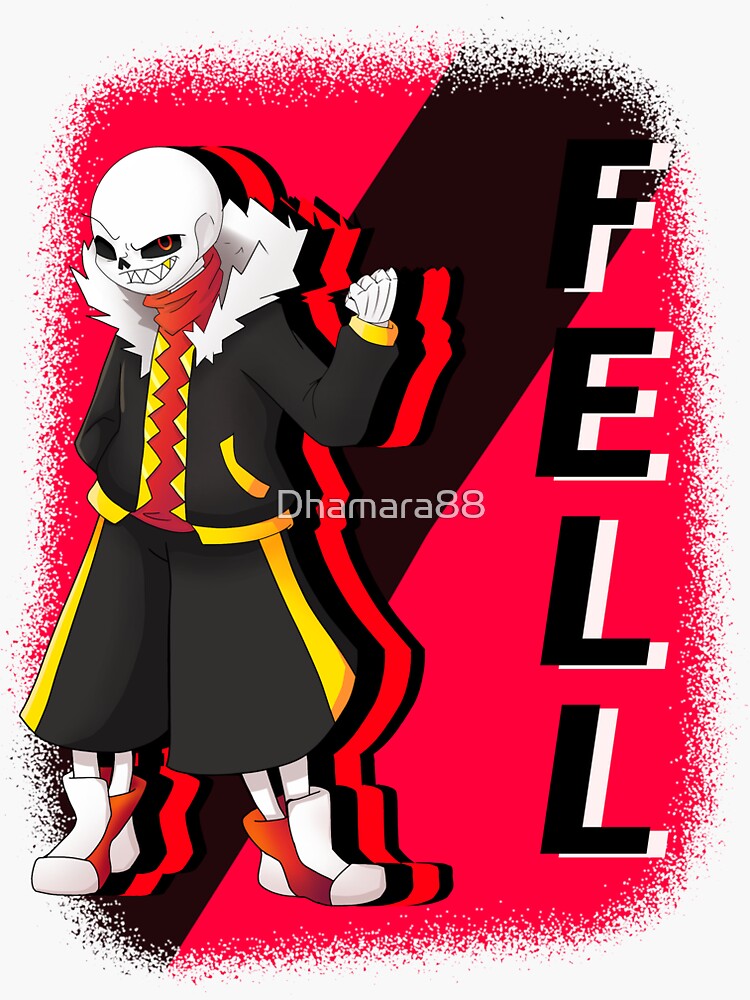 "fell sans (underfell)" Sticker for Sale by Dhamara88 | Redbubble
