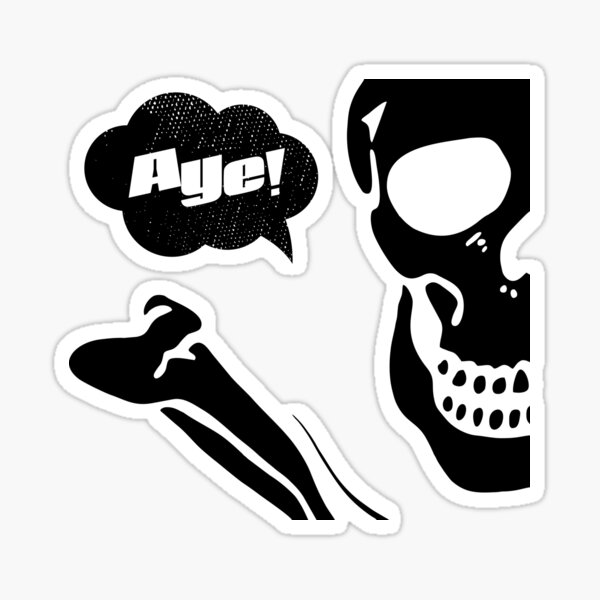 "Aye!" Sticker by twgcrazy | Redbubble