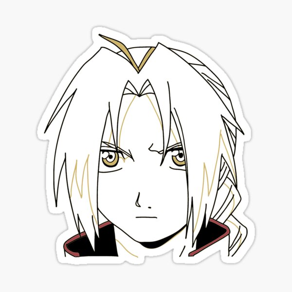"FullMetal Alchemist - Edward" Sticker for Sale by CataRedBubble ...
