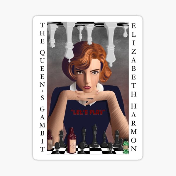 "Queen’s Gambit Beth Harmon" Sticker by JHollyArt | Redbubble