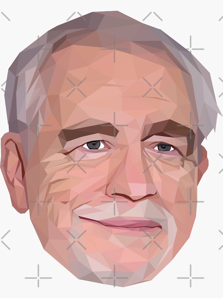 " Logan Roy low poly art" Sticker by kingswag | Redbubble