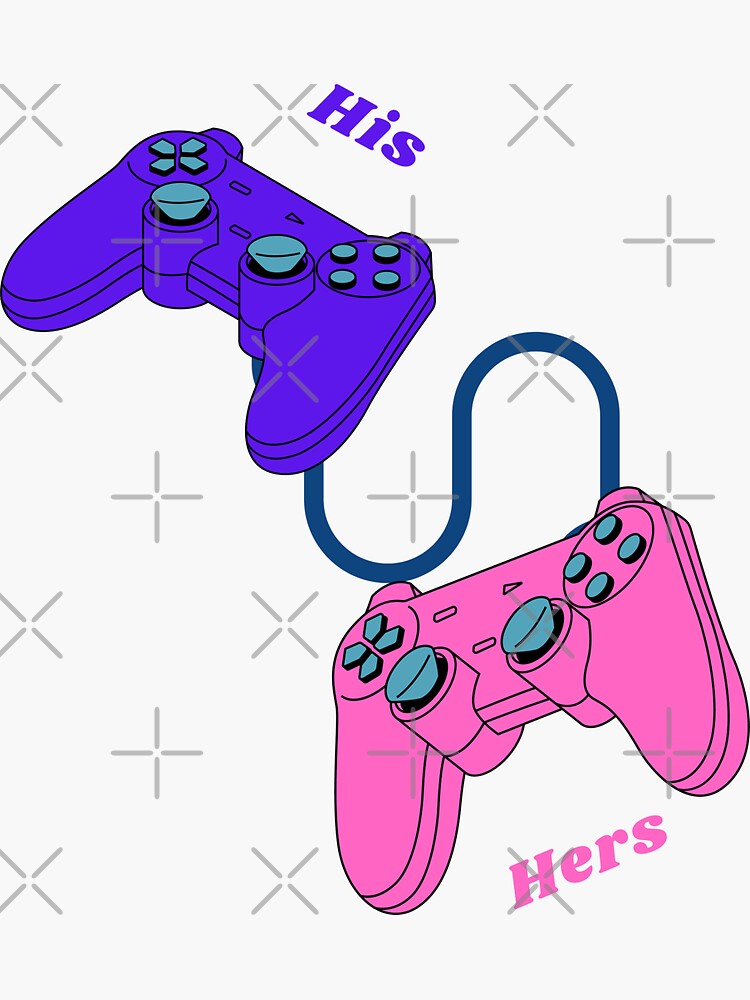 "His and Hers Game Consoles" Sticker for Sale by RONZk | Redbubble
