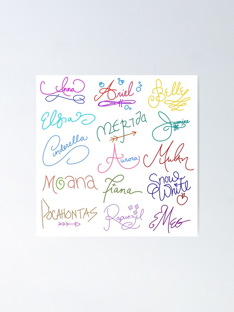 "Princess Autographs" Poster for Sale by KristaEliot | Redbubble