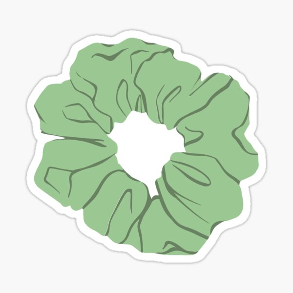 " Sage Green Scrunchie" Sticker by Vaishy13 | Redbubble