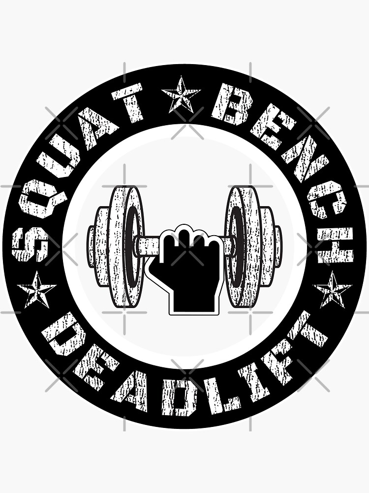 "Vintage Squat, Bench, Deadlift, Weightlifting Workout Gym Fitness Gift ...
