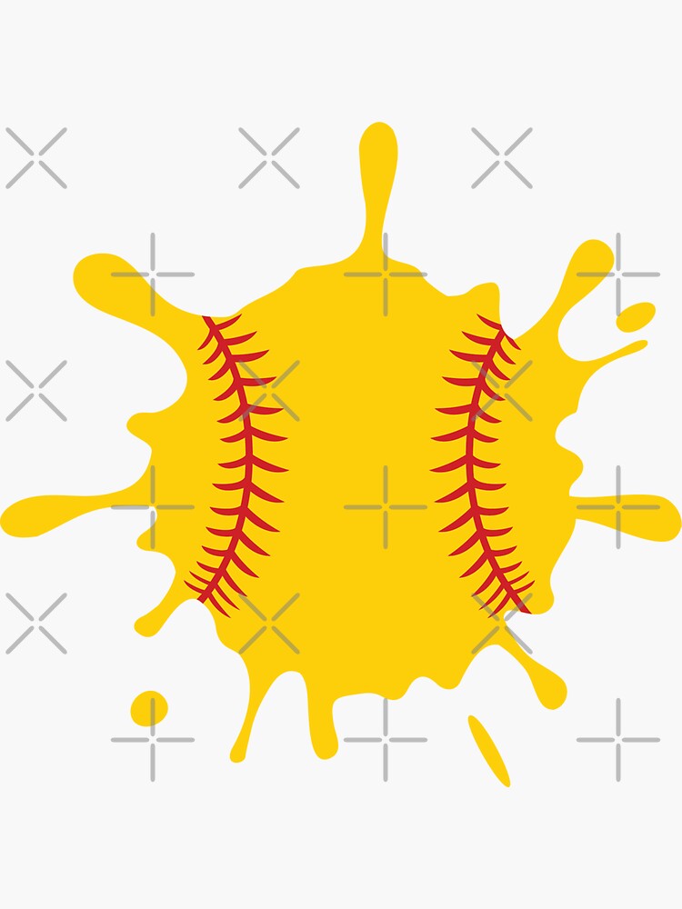"Dripping Softball" Sticker for Sale by franktact | Redbubble